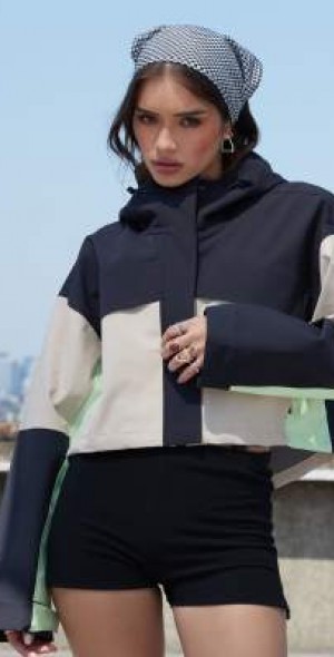 ASOS DESIGN - premium waterproof cropped rain jacket in stone-Gray