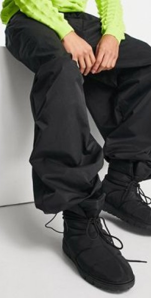 ASOS DESIGN - puffer ankle boots in black