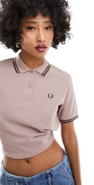 Fred Perry - twin tipped polo in pink
