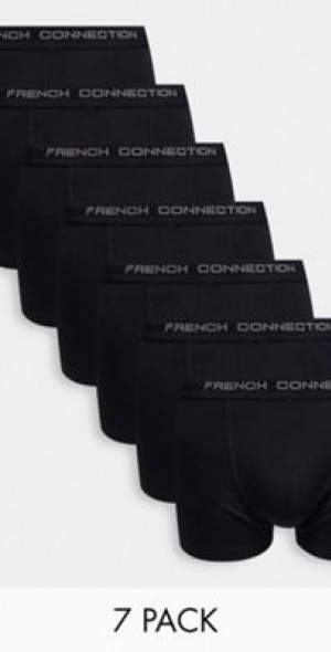 French Connection - 7 pack boxers in black