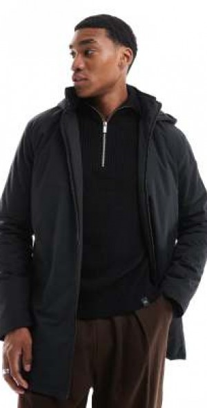 French Connection Mens - French Connection lined trench jacket with ...