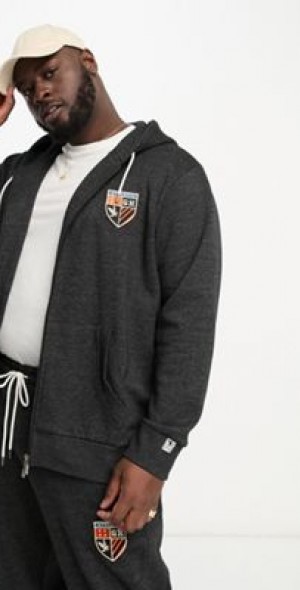 Grey Hawk - Plus hoodie in gray