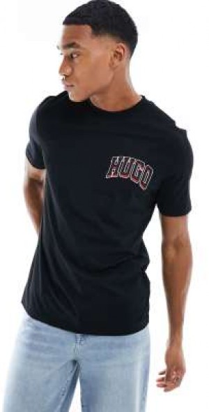Hugo Red - HUGO RED Dasko logo t-shirt in black