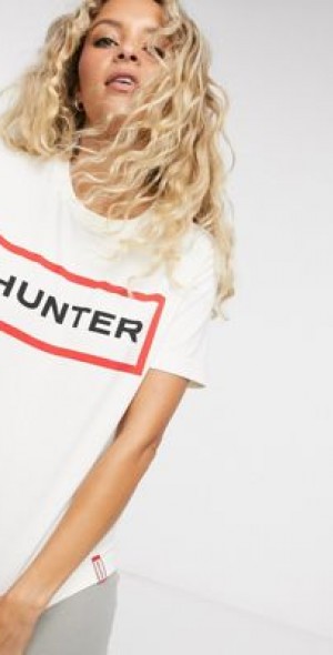 Hunter - Original logo t-shirt in white