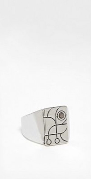 Icon Brand - abstract signet ring in silver