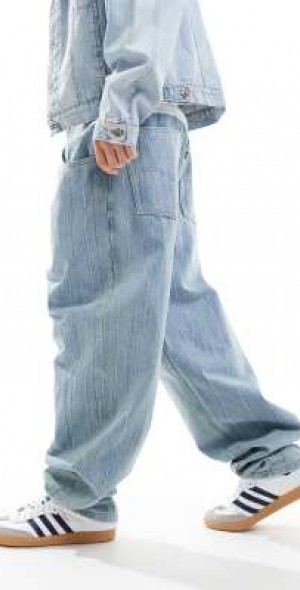 Levi's - Skateboarding super stack loose fit jeans in bleach blue