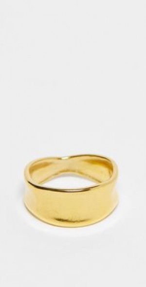 LOST SOULS - Lost Souls stainless steel hammered ring in gold