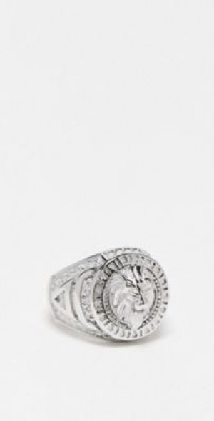 LOST SOULS - Lost Souls stainless steel lion chunky ring in stainless ...