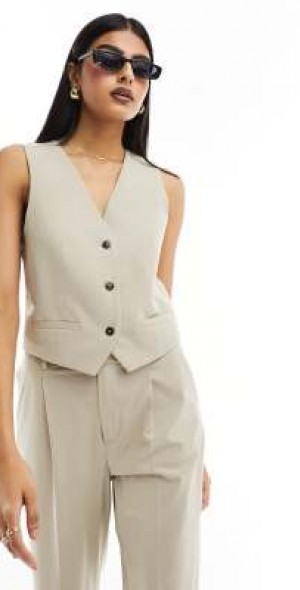 Mango - dad vest in beige - part of a set-Neutral