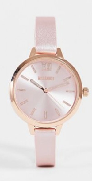 Missguided - rose gold watch with sparkly strap