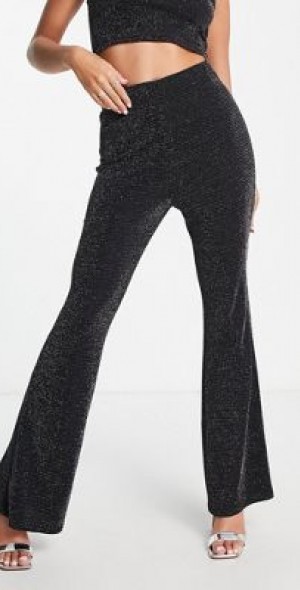 Monki - glitter flare pants in multi - part of a set