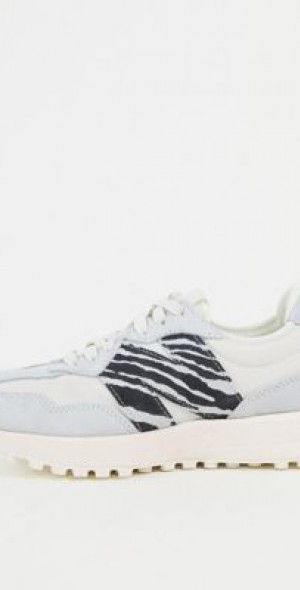 New Balance - 327 sneakers in pastel blue and zebra