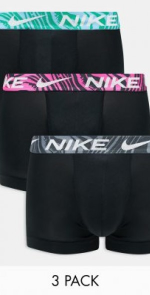 Nike - Dri-FIT Essential Micro 3 pack knitted trunks in black