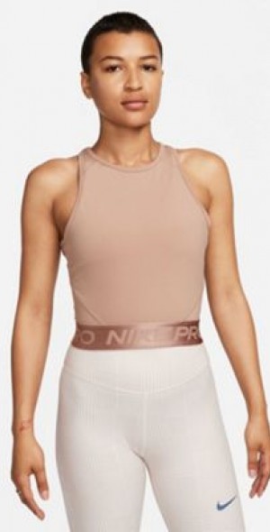 Nike Training - Pro crop top in beige-White