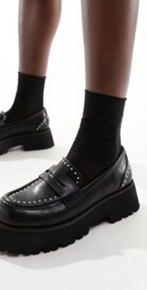 Raid - RAID Jacina studded chunky loafers in black