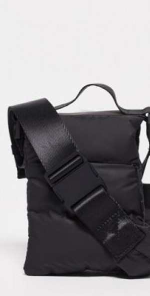 Rains - Loop puffer money pouch in black