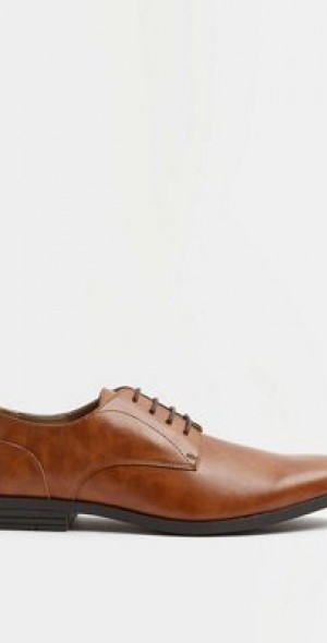 River Island - formal point derby shoes in brown