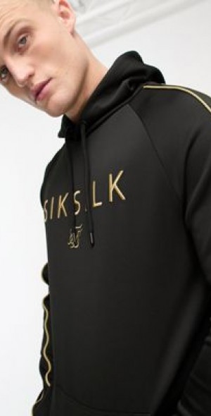 SikSilk - Siksilk astro overhead hoodie in black