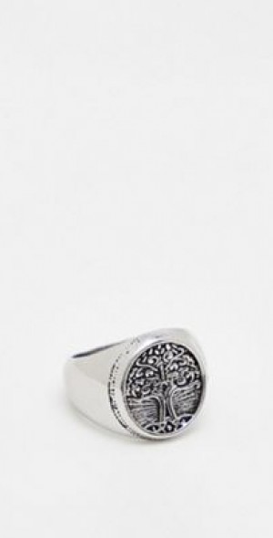 SVNX - chunky silver imprinted ring
