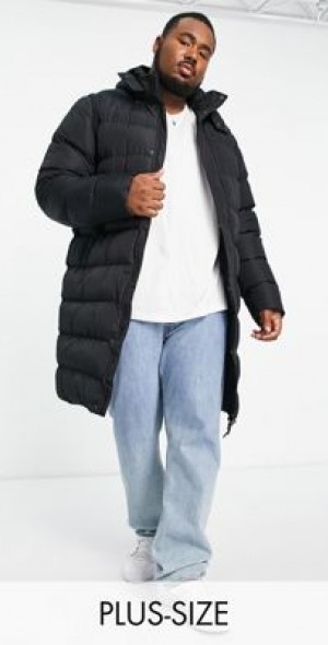 Threadbare - Plus ultimate 4 in 1 combination puffer jacket in black