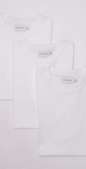 Topman - 3-pack regular fit T-shirts in white