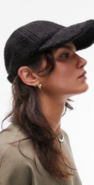 Topshop - Carly soft touch cap in black