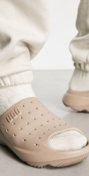 UGG - slide it molded clogs in stone-Neutral