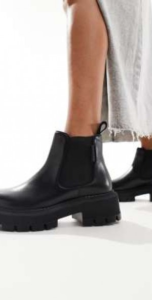 WALK LONDON - Walk London Poppy chelsea boots in black leather