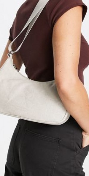 Weekday - linen shoulder bag in beige-Neutral