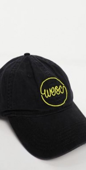 WESC - script logo baseball cap in black