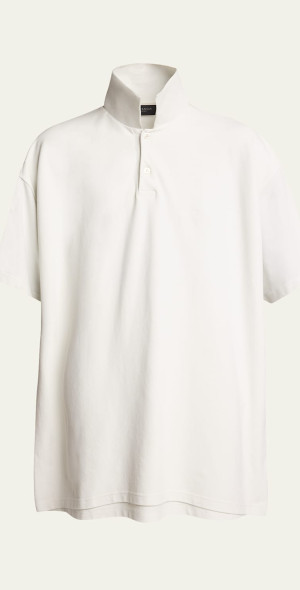 Balenciaga - Men's Oversized Double-Layer Polo Shirt
