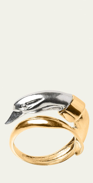 Beatriz Palacios - 18K Gold Vermeil and Silver Swan Ring