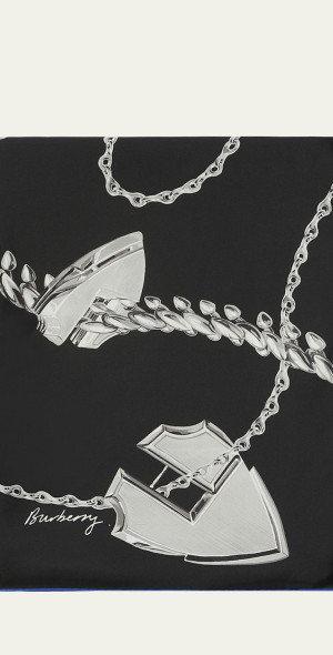 Burberry - Shields Chain Silk Twill Scarf