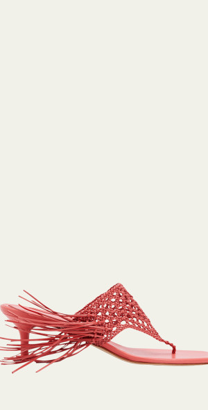 Christopher Esber - Desiree Leather Crochet Mule Sandals