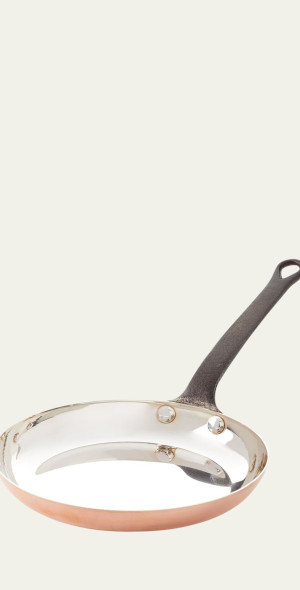 Duparquet Copper Cookware - Solid Copper Fry Pan with Silver Lining