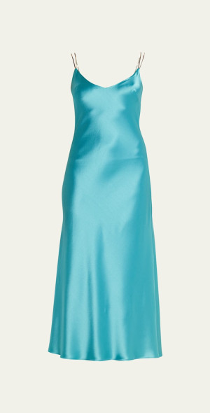 Galvan - Chain Liquid Slip Tank Dress