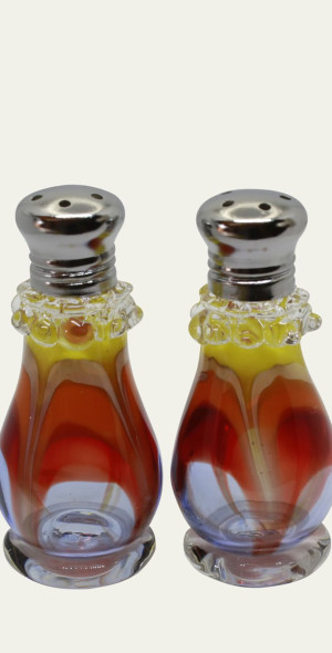 Glass Act - Feather Brilliant Salt and Pepper Shakers