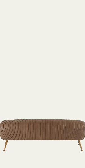 Interlude Home - Thatcher Leather Bench