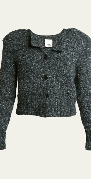 Isabel Marant - Kathlen Fluffy Knit Speckled Cardigan