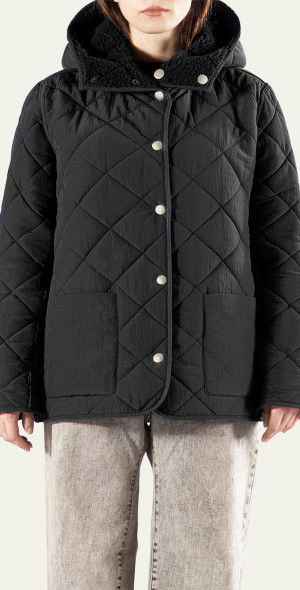 Jane Post - Oversize Quilted Reversible Teddy Jacket