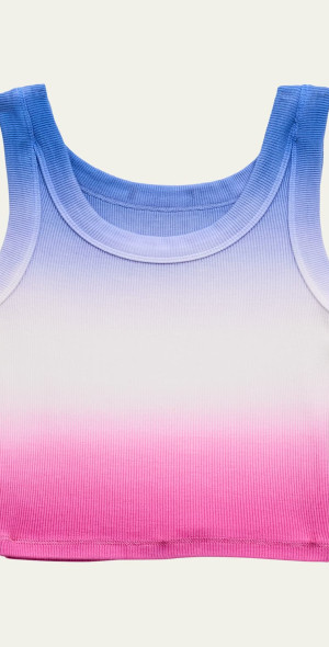 KatieJ NYC - Girl's Tween Longer Ribbed Cropped Tank Top