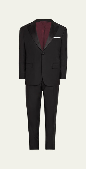 Kiton - Men's Peak-Lapel Wool Tuxedo