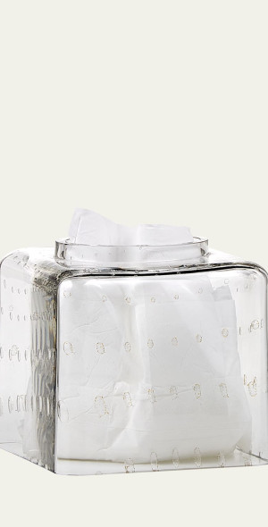 Labrazel - Contessa Clear Glass Tissue Box Cover