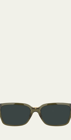 Linda Farrow - Semi-Transparent Square Acetate & Nylon Sunglasses