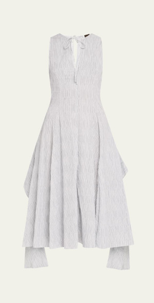 Loewe - Striped Keyhole Tie-Front Dress