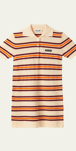 Miu Miu - Stripe Mini Polo Dress