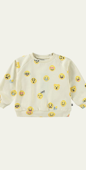 Molo - Boy's Disc Emoticon-Inspired Sweatshirt