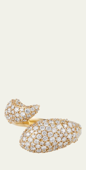 Monica Rich Kosann - Perseverance Fish Pave Diamond 18K Gold Ring