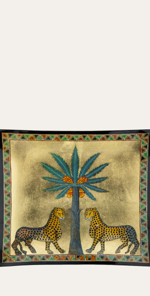 Ortigia - Ambra Nera Glass Plate