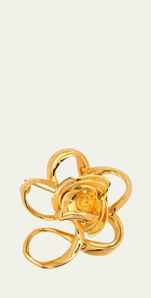 Oscar de la Renta - Large Geometric Rose Brooch